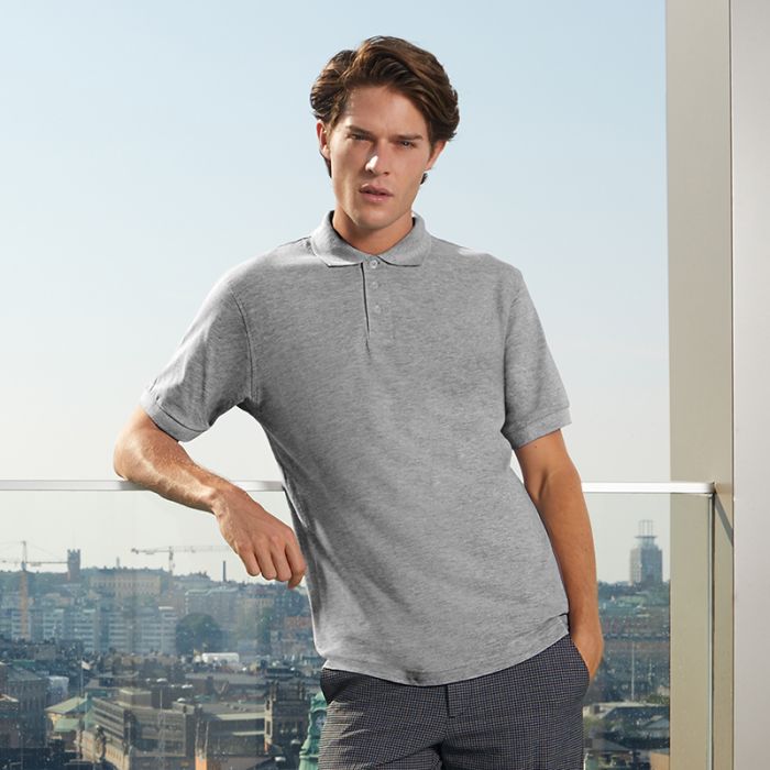 ΑΝΔΡΙΚΑ :: Μπλούζες Polo :: Pique Polo Safran B & C Safran Heather Grey